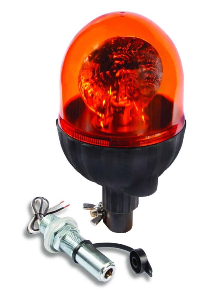 Rotating Beacon Light for Tractors DIN Mount